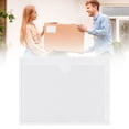 1-Pack 3.9" x 2.4" Adhesive PVC Label Holder, Top Open Self-Stick Card ...