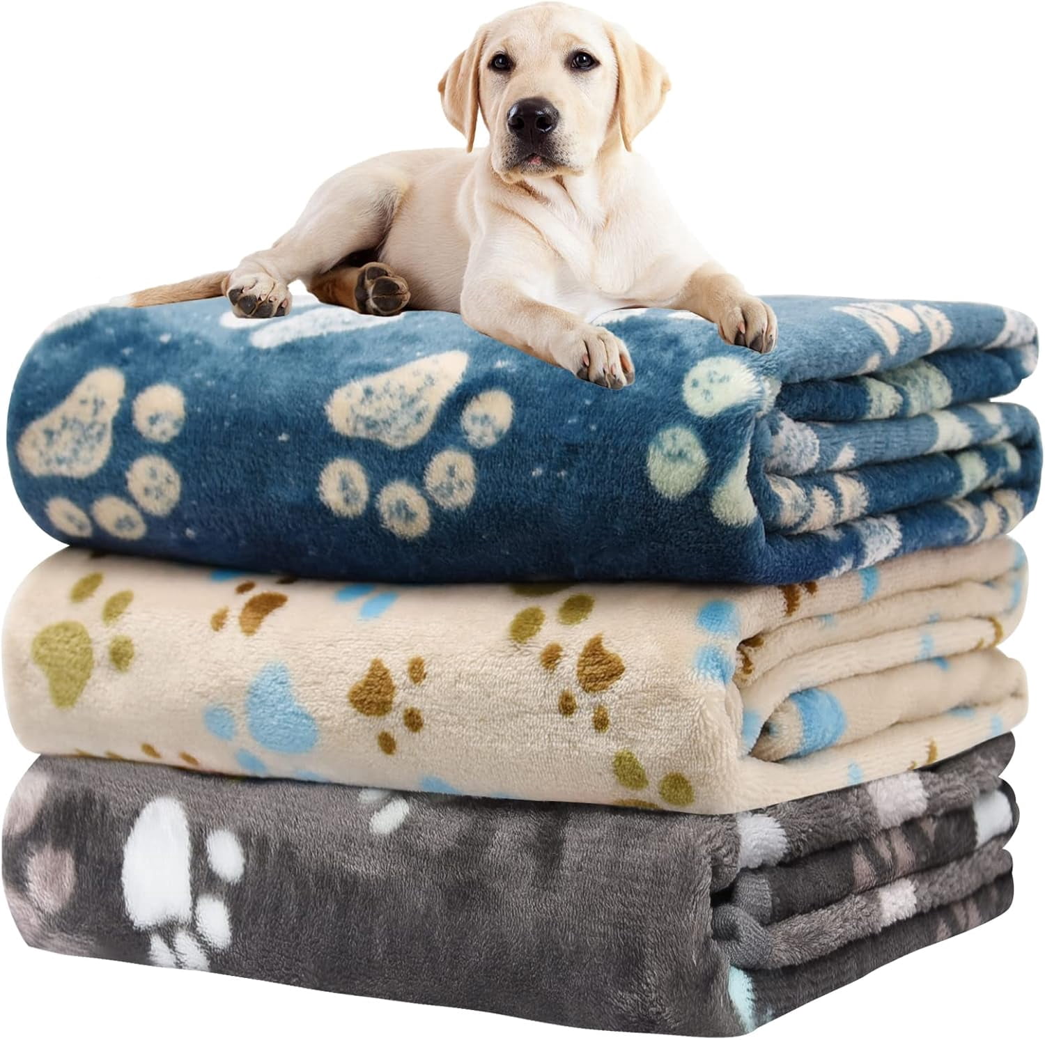 1 Pack 3 Blankets for Dogs, Dog Blankets for Large Dogs, Medium Dog ...
