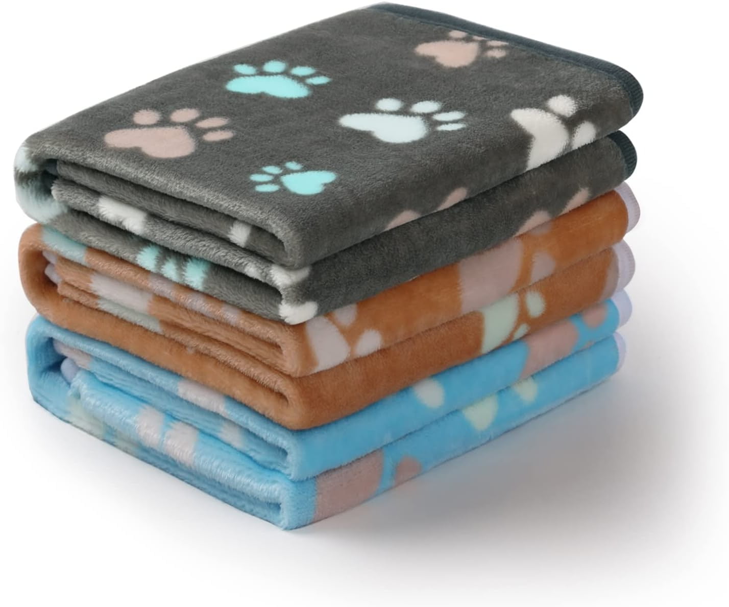 1 Pack 3 Blankets Super Soft Fluffy Premium Fleece Pet Blanket Flannel ...