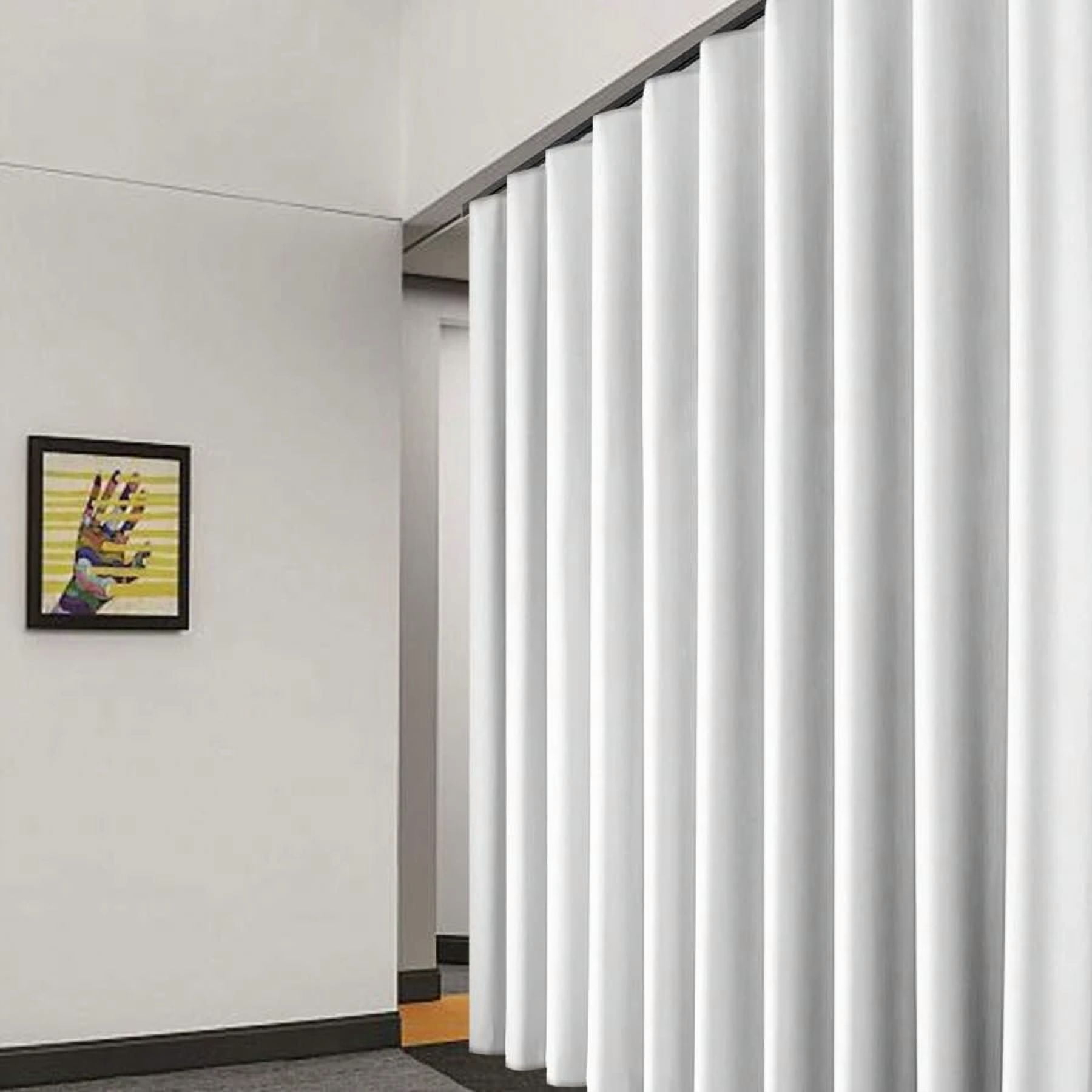 1-Pack 3-Layer Polyester Woven Room Divider Curtains Complete Blackout ...