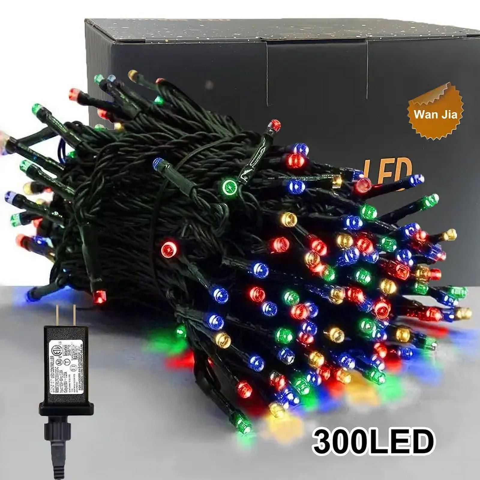1 Pack 300LEDs Plug In Christmas String Lights, 104FT Fairy Twinkle ...
