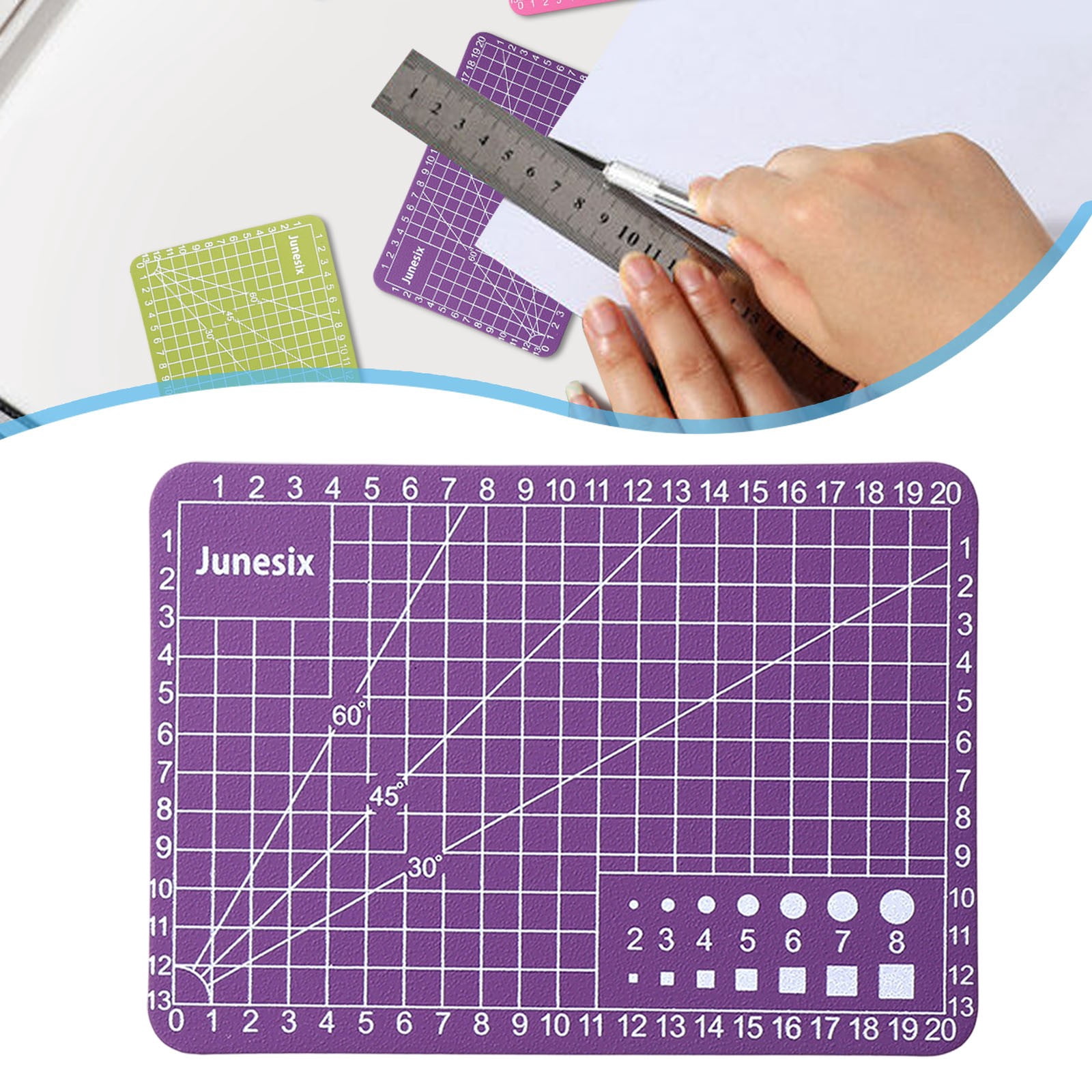 1-Pack 3mm PVC Cutting Mats A7 – Grid Craft Mats for Sewing, Quilting ...