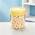 1 Pack 400ml Glass Storage Jar with Airtight Lid, Stackable Food ...