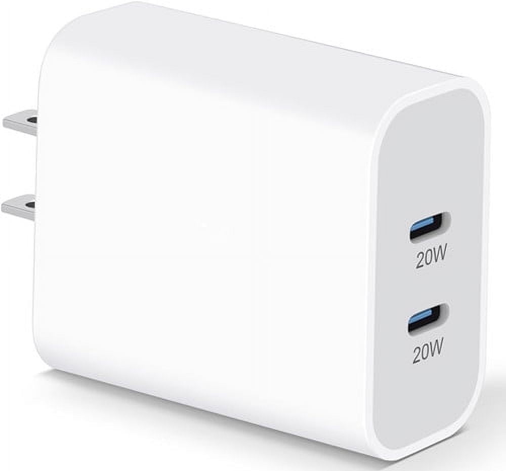 1-Pack 40w USB C ]Dual Port Power Delivery Fast Type C Charging Block ...