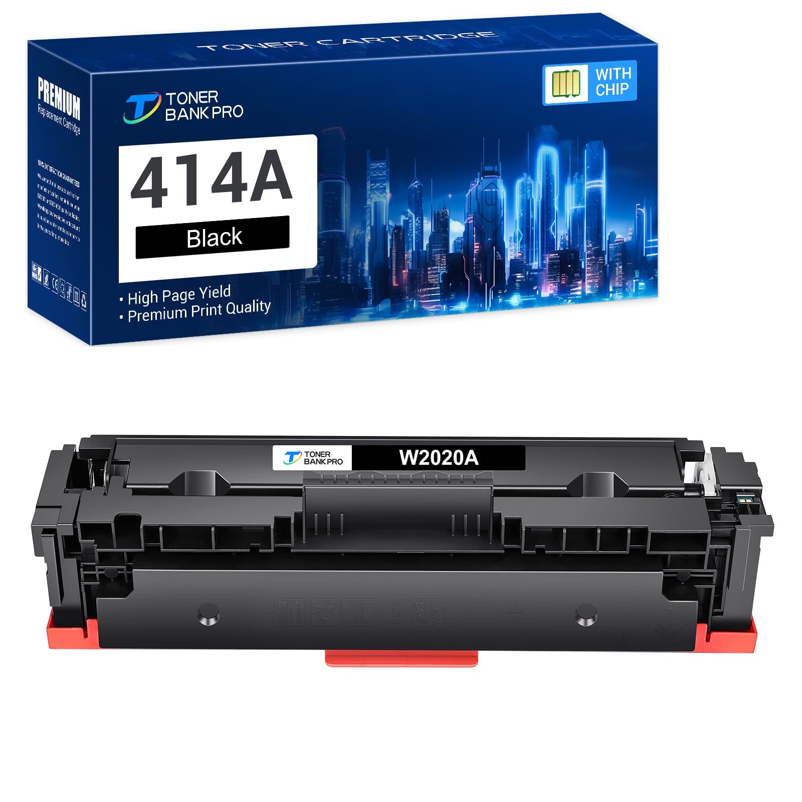 1-Pack 414A Toner Cartridge WITH CHIP Compatible for HP W2020A 414A ...