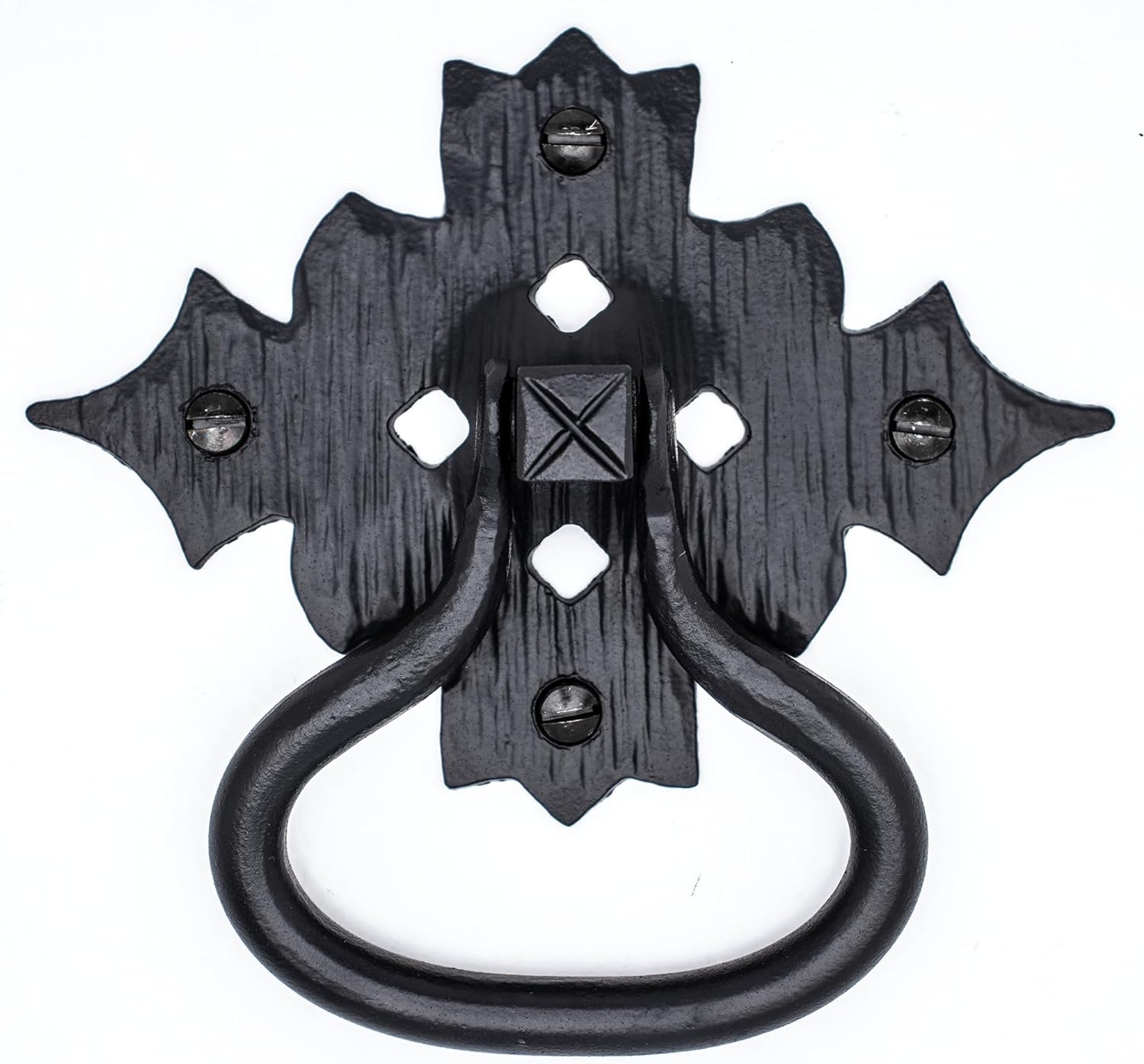 1 Pack 5 Inch Decorative Black Ring Pulls - Decorative Iron Ring Pulls ...