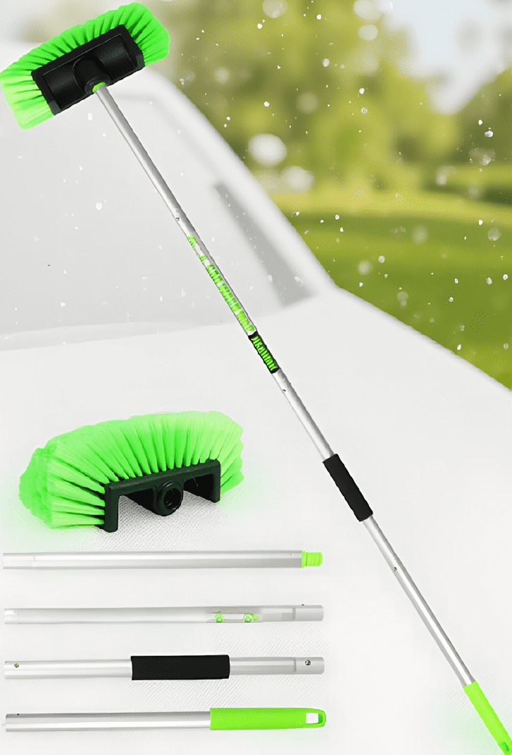 1-Pack 5-Sided Car Wash Brush with 60-Inch Extendable Long Handle, Soft ...