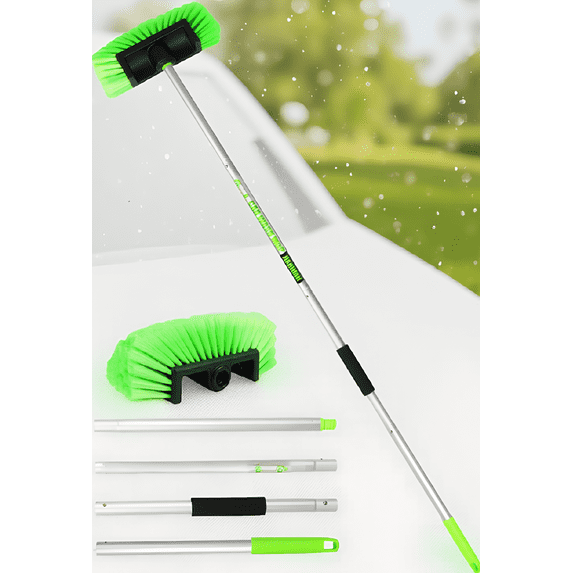 1-Pack 5-Sided Car Wash Brush with 60-Inch Extendable Long Handle, Soft ...