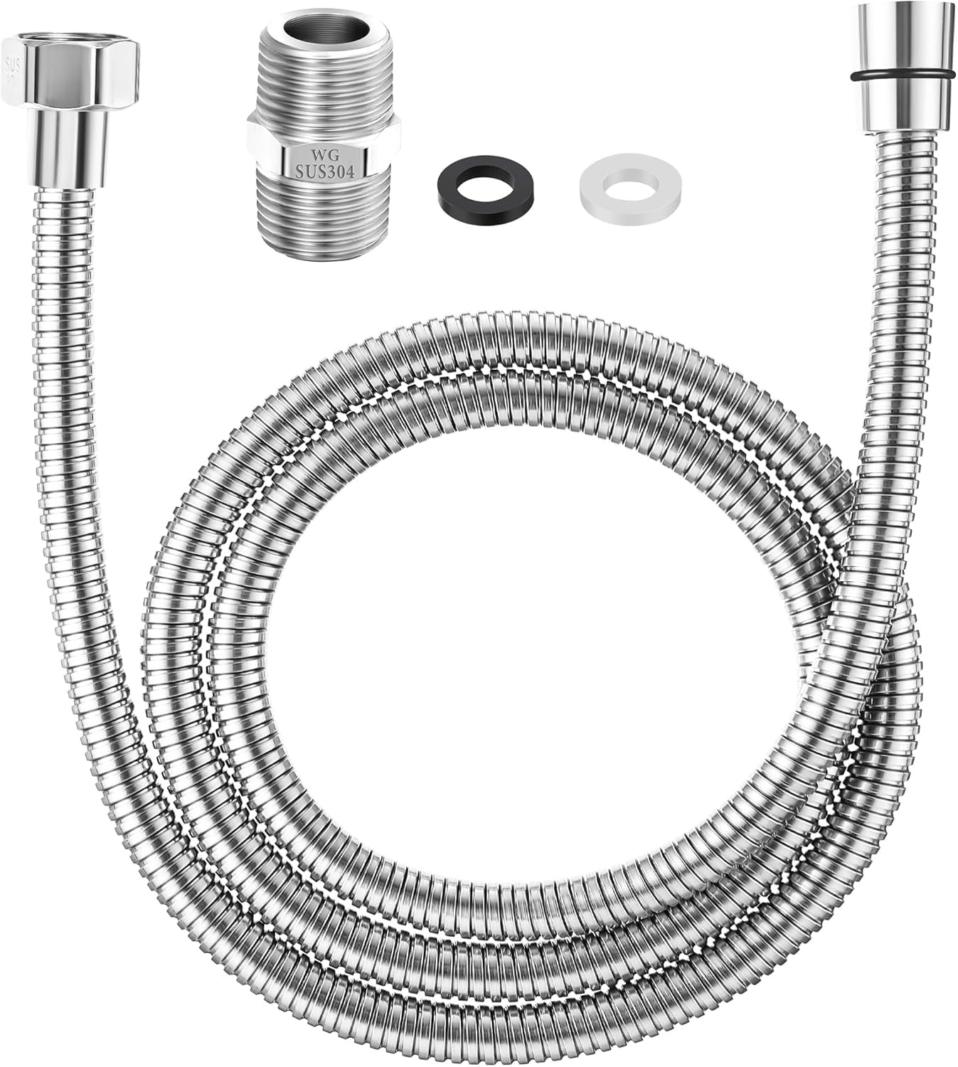 1 Pack 59 Inch Shower Hose with Shower Extension Connector, Extra Long ...
