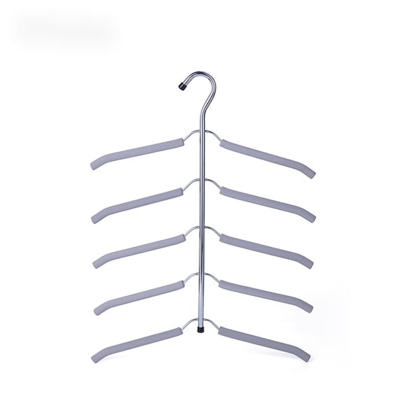 1 Pack 6-Tier Space Saving Shirt Hangers, Non-Slip Foam Padded Hangers ...