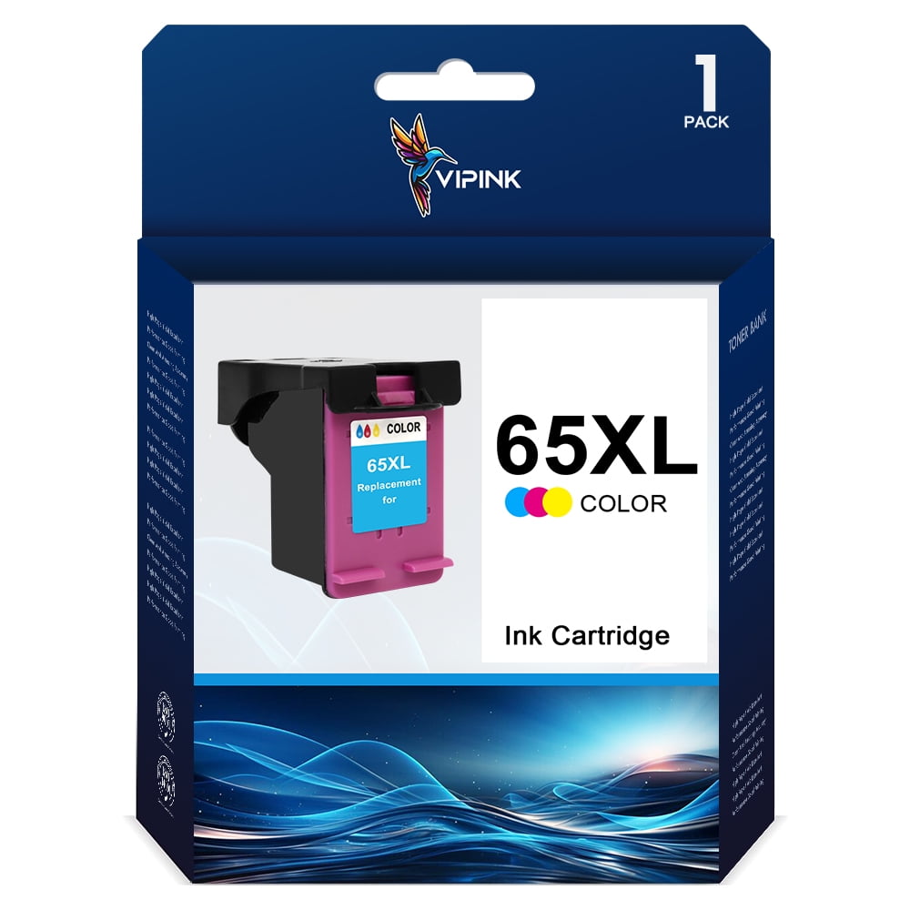 1-Pack 65XL Tri-Color Ink Cartridge Replacement Compatible for HP Color ...