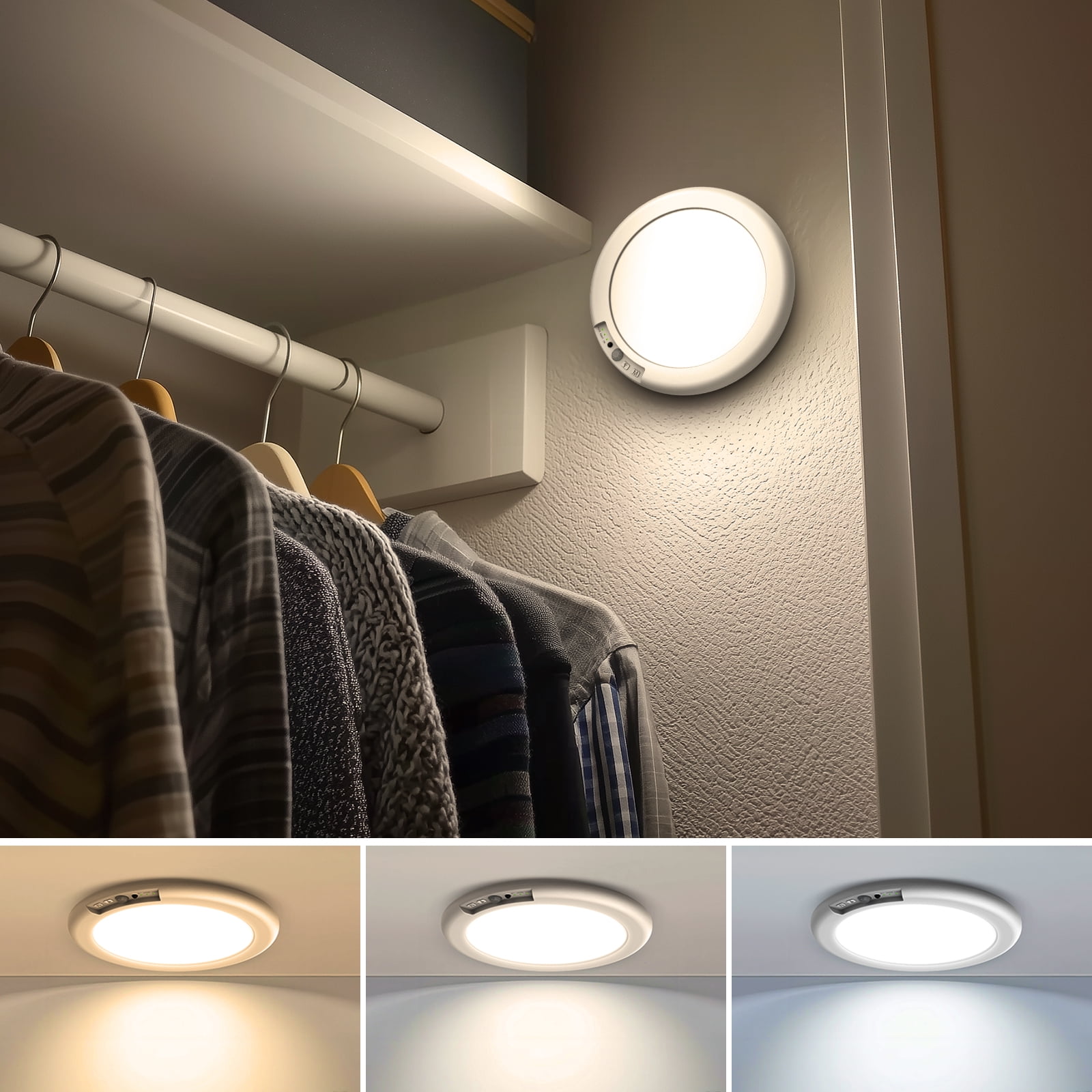1 Pack 7.48Inch Modern Rechargeable Ceiling Lights With Remote,3CCT,10% ...