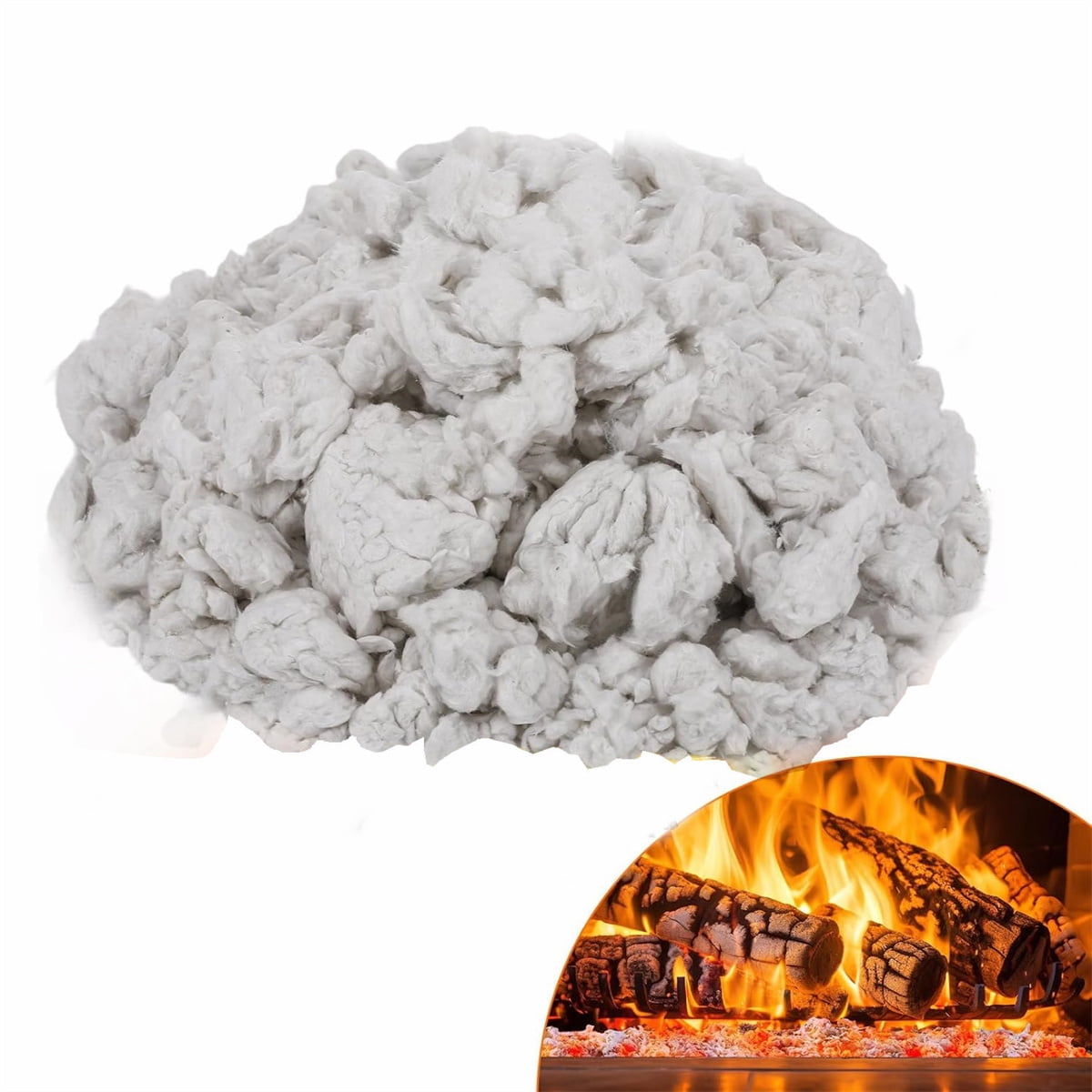 1 Pack 7 Oz Gas Fireplace Embers,Aluminum Silicate Fibe Glowing Embers ...