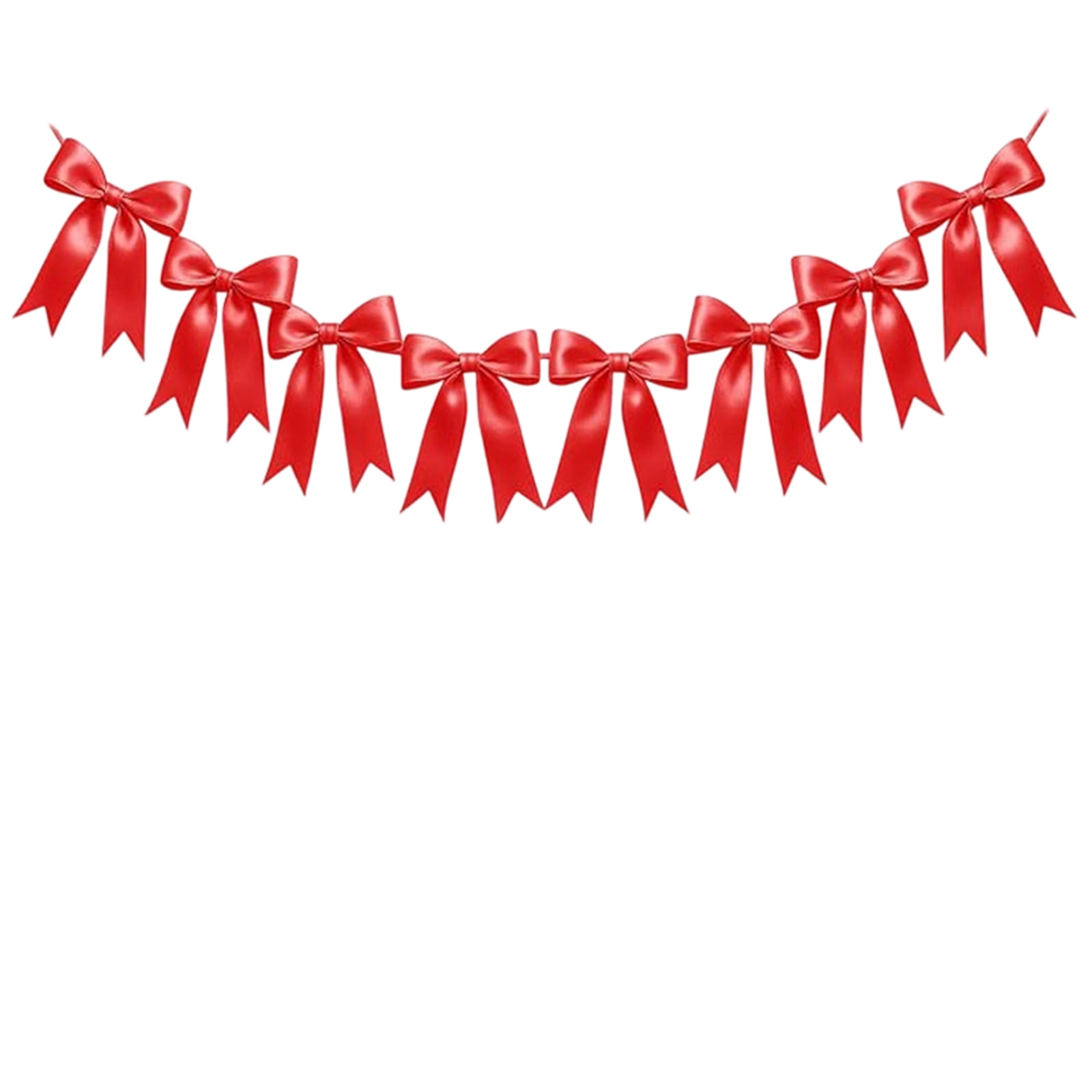1 Pack 8 Bows Wreath Banner Garland Decorative Hanging Banner for Home ...