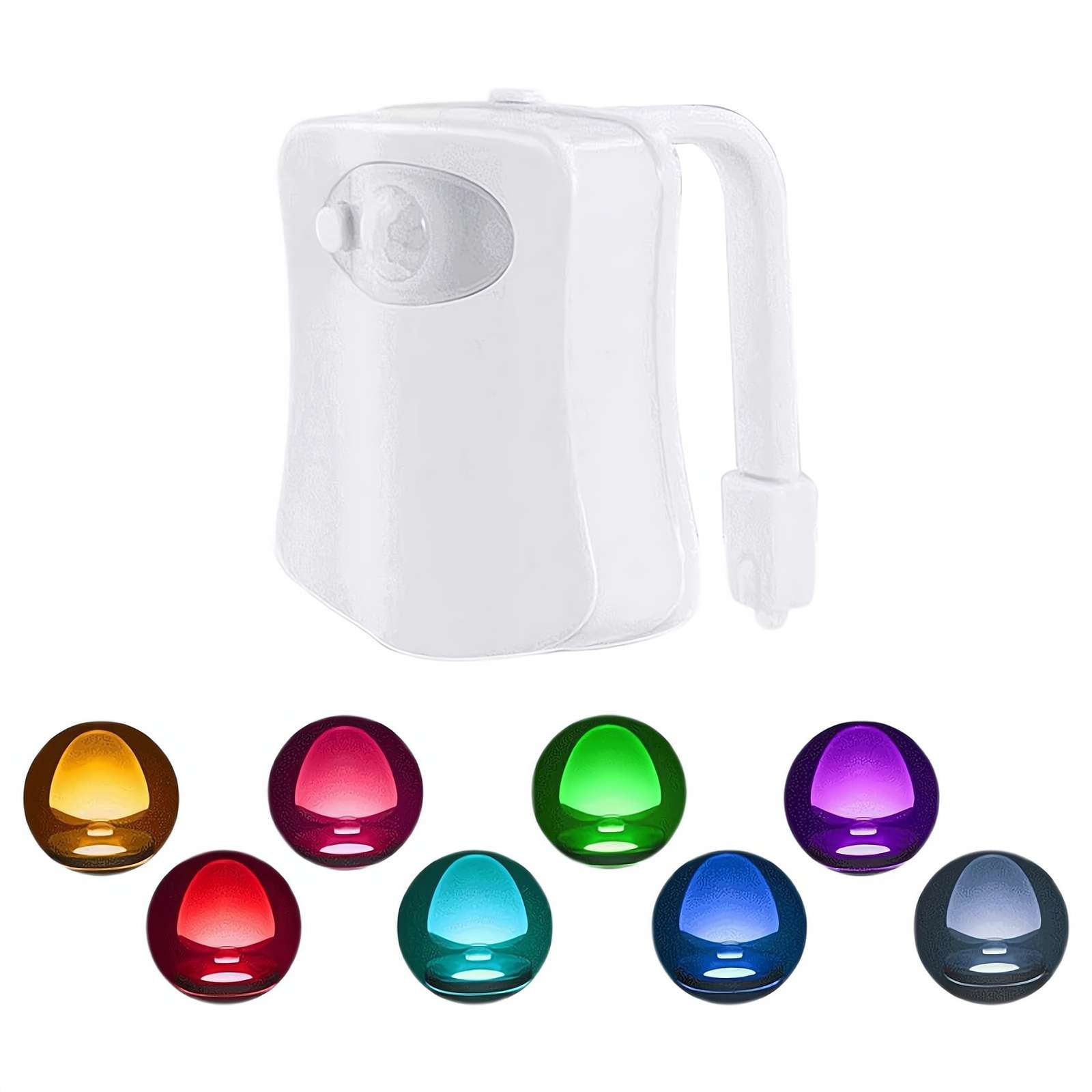 1 Pack 8-Color Changing Toliet Night Light Motion Sensor Led Toilet ...