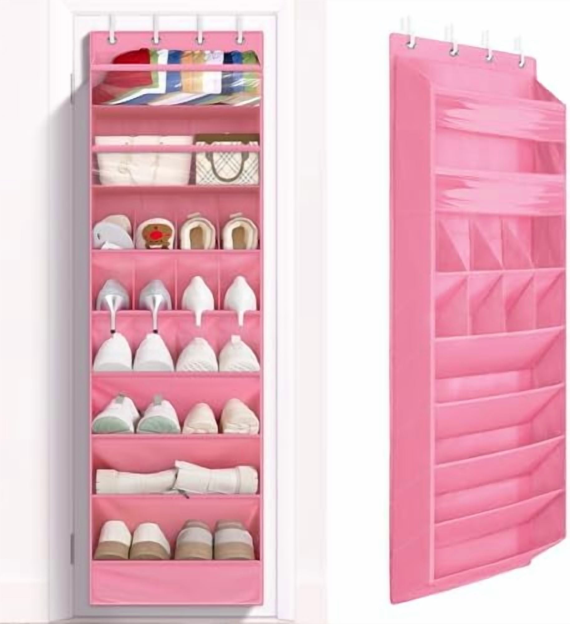 1 Pack 8 Shelves Over The Door Shoe Organizer,68" Exlarge Deep Pockets ...