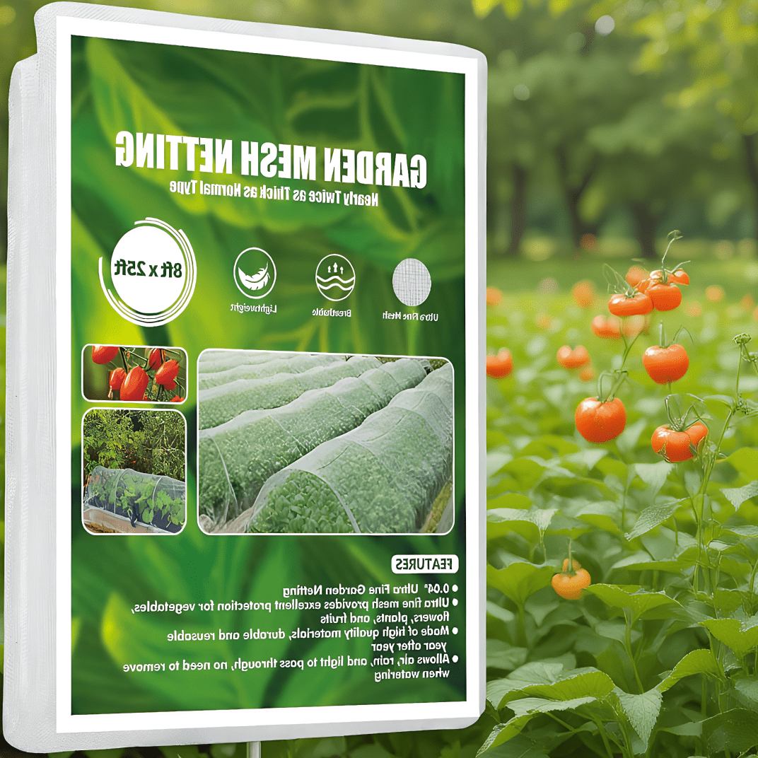 1-Pack 8ft x 25ft Garden Netting Fine Plant Cover for Vegetables Fruits ...