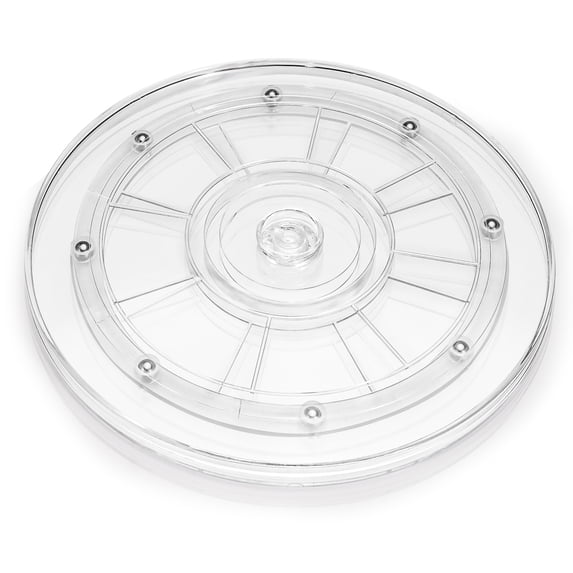 1 Pack 9 Inch Plastic Lazy Susan Turntable, 360° Clear Turntable ...