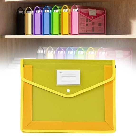 1-Pack A4 Expandable File Folder, Plastic Document Organizer with Snap ...