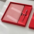 1-Pack A5 PU Leather Notebook and Pen Gift Set, 200-Page Journal with ...