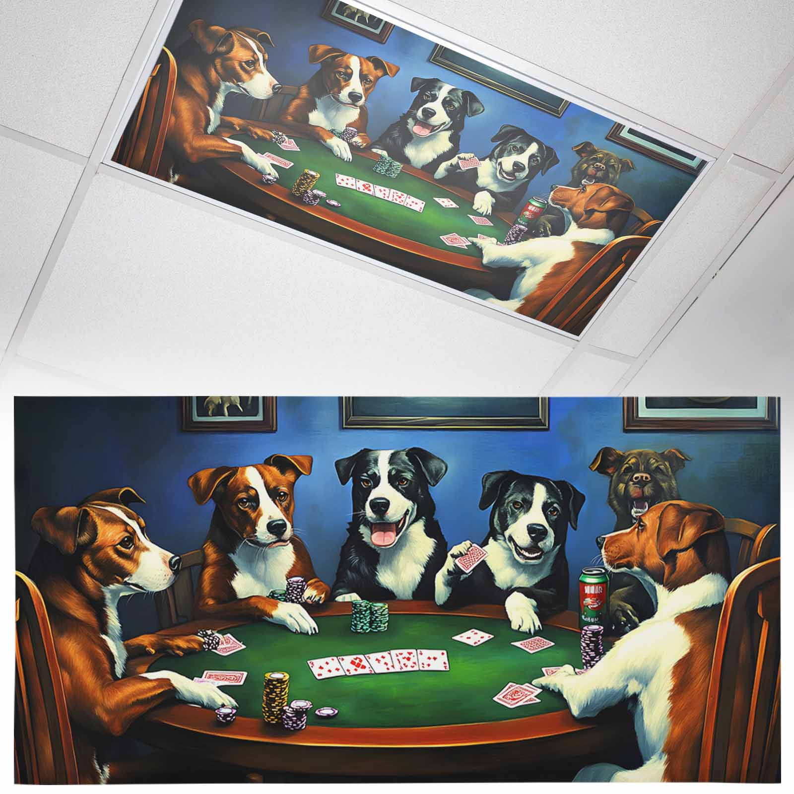 1 Pack Abstract Animal Fluorescent Light Covers for Ceiling Lights Dog ...