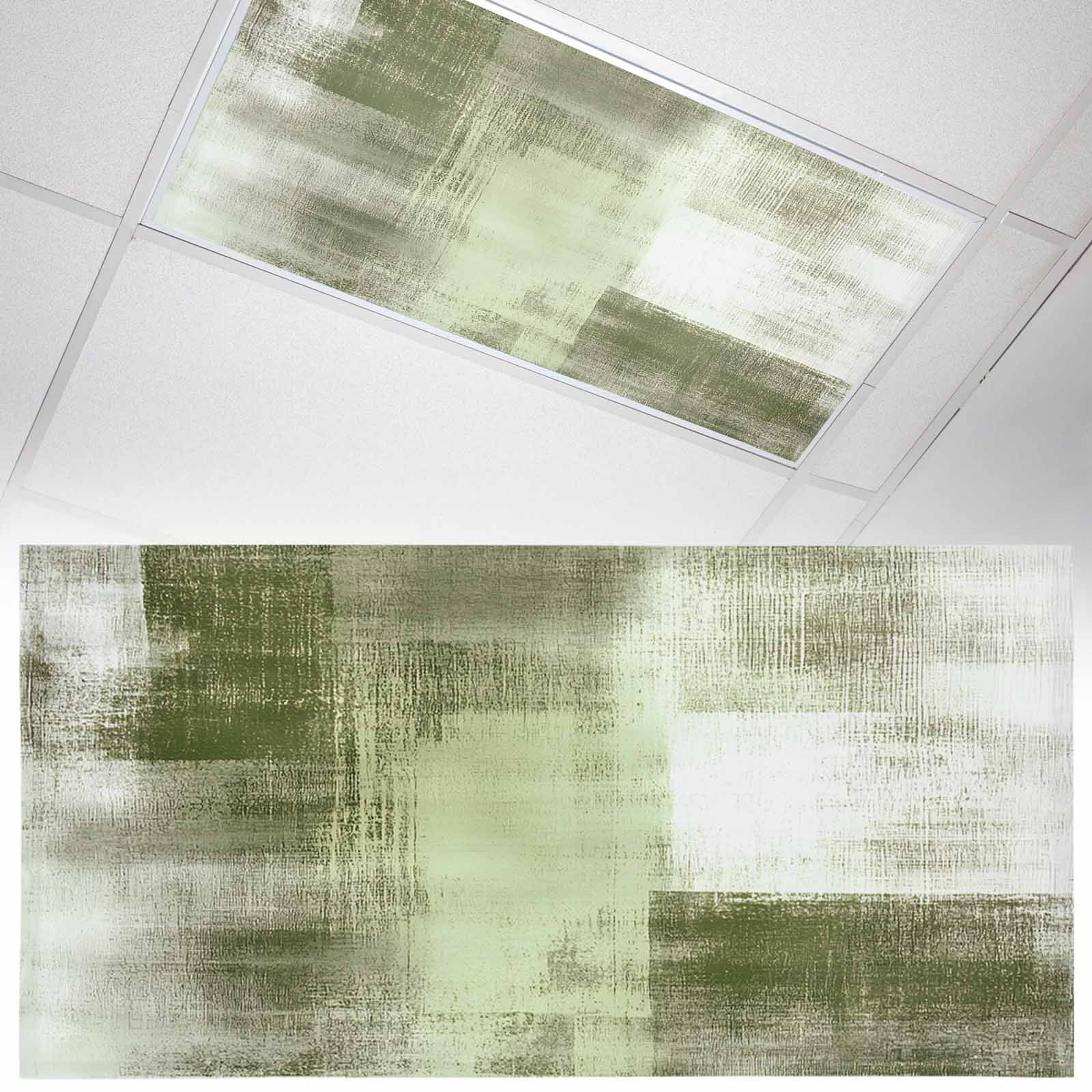 1 Pack Abstract Art Fluorescent Light Covers for Ceiling Lights Vintage ...