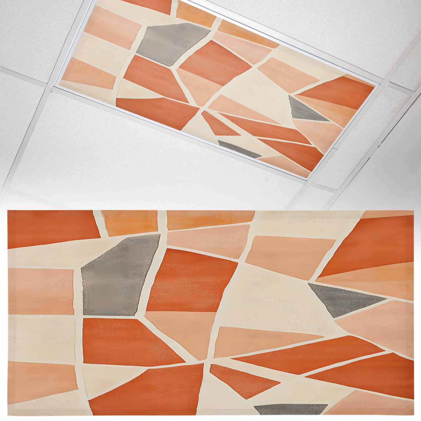 1 Pack Abstract Block Fluorescent Light Covers for Ceiling Lights ...