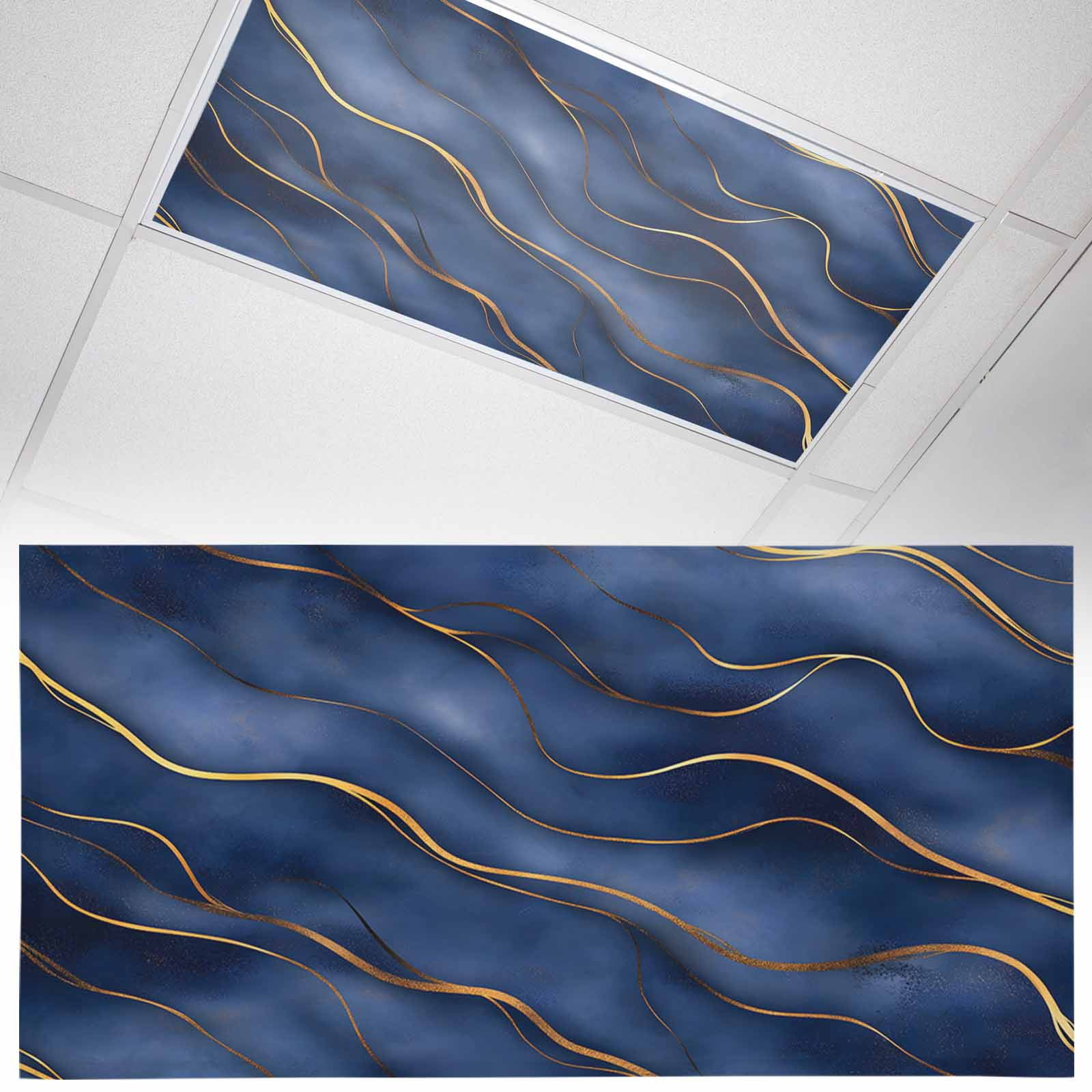 1 Pack Abstract Marble Texture Fluorescent Light Covers for Ceiling ...