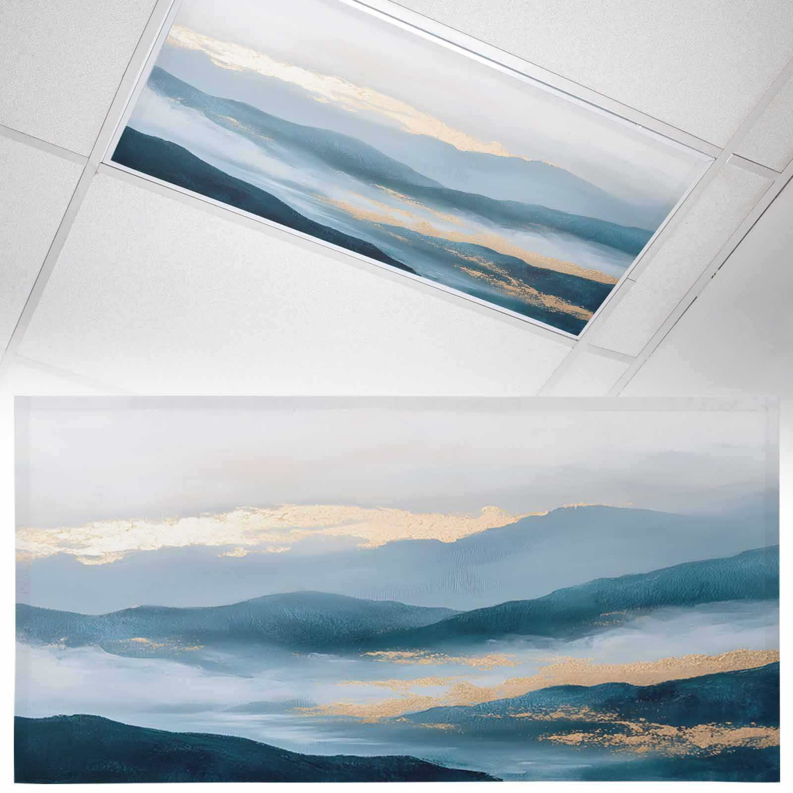 1 Pack Abstract Marble Texture Fluorescent Light Covers for Ceiling ...