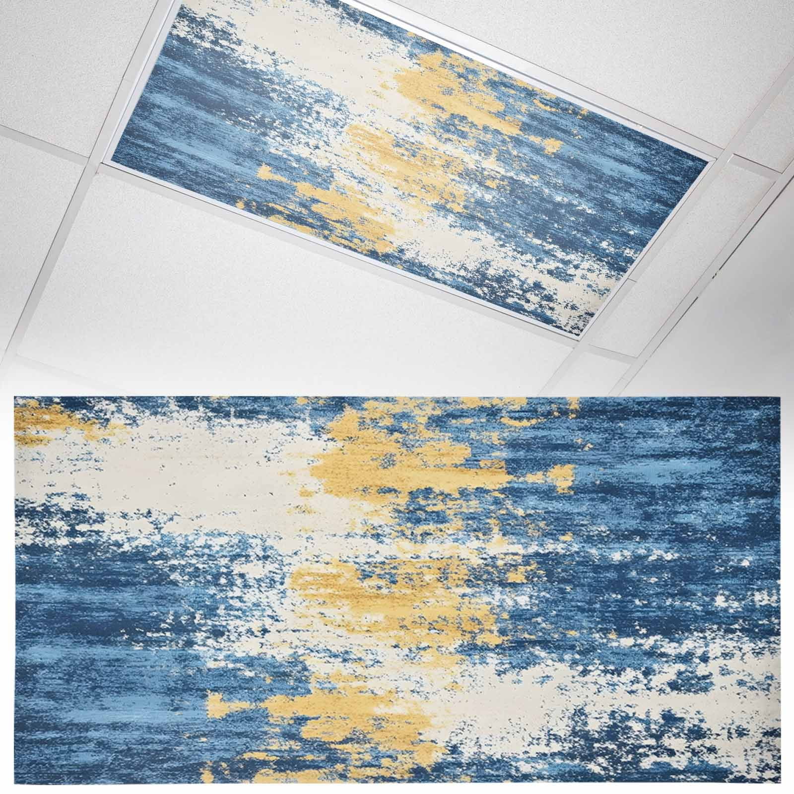 1 Pack Abstract Mottled Texture Fluorescent Light Covers for Ceiling ...