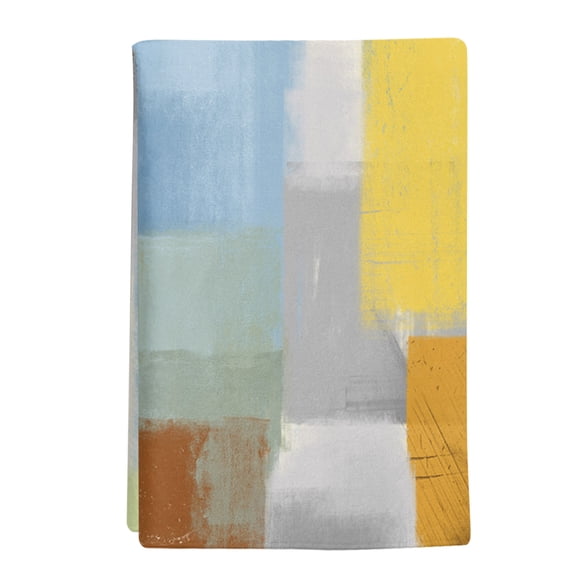 1 Pack Abstract Painting Kitchen Towels Art Style Orange Blue Yellow ...