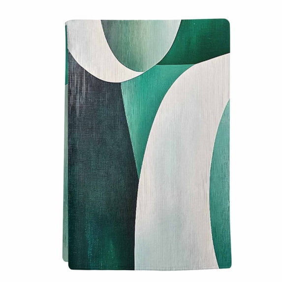 1 Pack Abstract Stitching Kitchen Towels Green White Curve Gradient ...