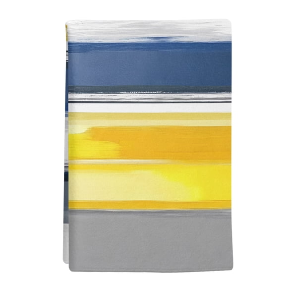 1 Pack Abstract Stripe Kitchen Towels Blue Yellow Grey Gradient ...