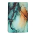 1 Pack Abstract Water Ripple Art Kitchen Towels Teal Green Orange ...