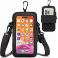 1 Pack Adjustable Phone Armband Holder, Clear Window Crossbody Pouch ...