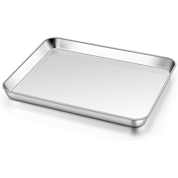 1 Pack Baking Sheet, 9 x 13 Inches Stainless Steel Quarter Sheet Pan ...