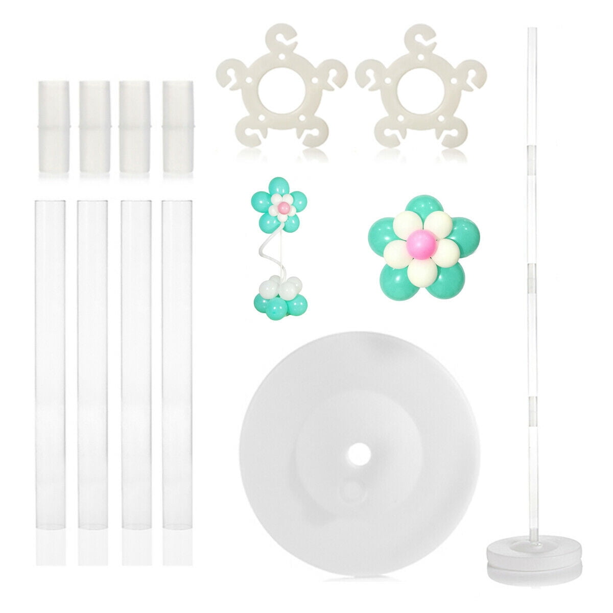 1 Pack Balloon Column Stand Kit with 4 Feet Height AND 2lb Water ...