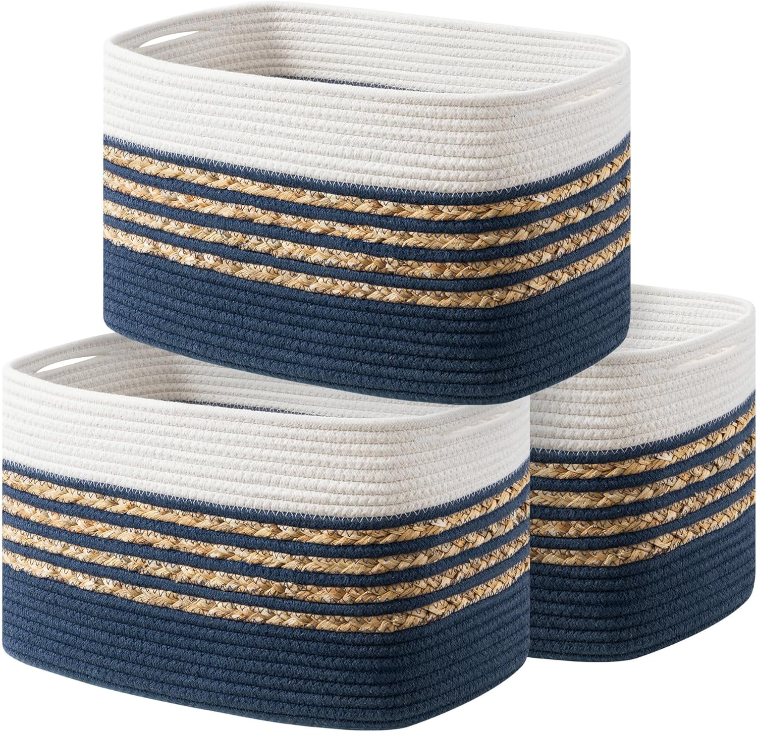 1 Pack Baskets for Organizing, Woven Storage Baskets for Toys and Towel ...