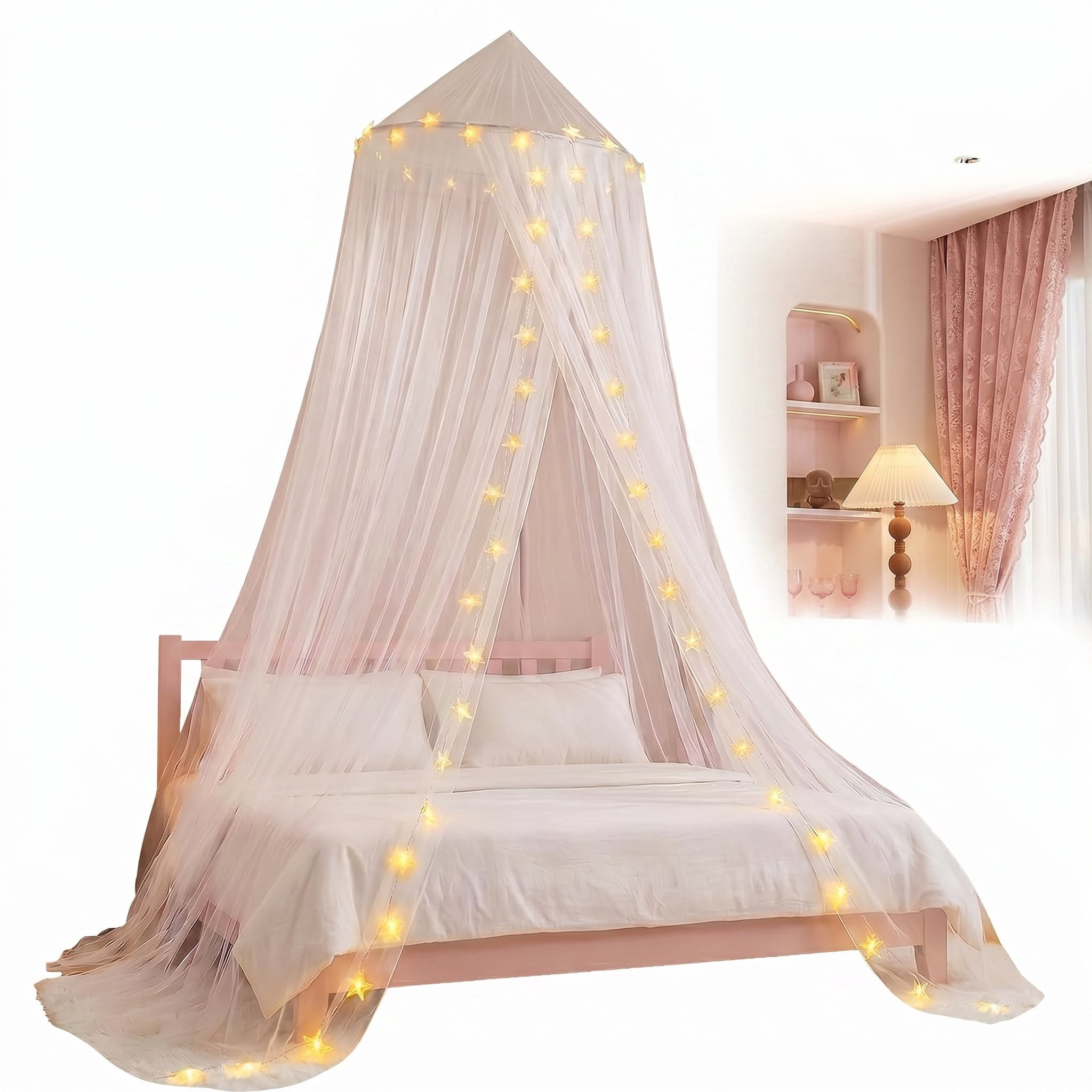 1 Pack Bed with 100 LED Star Lights, 18-Color Changing String Lights ...