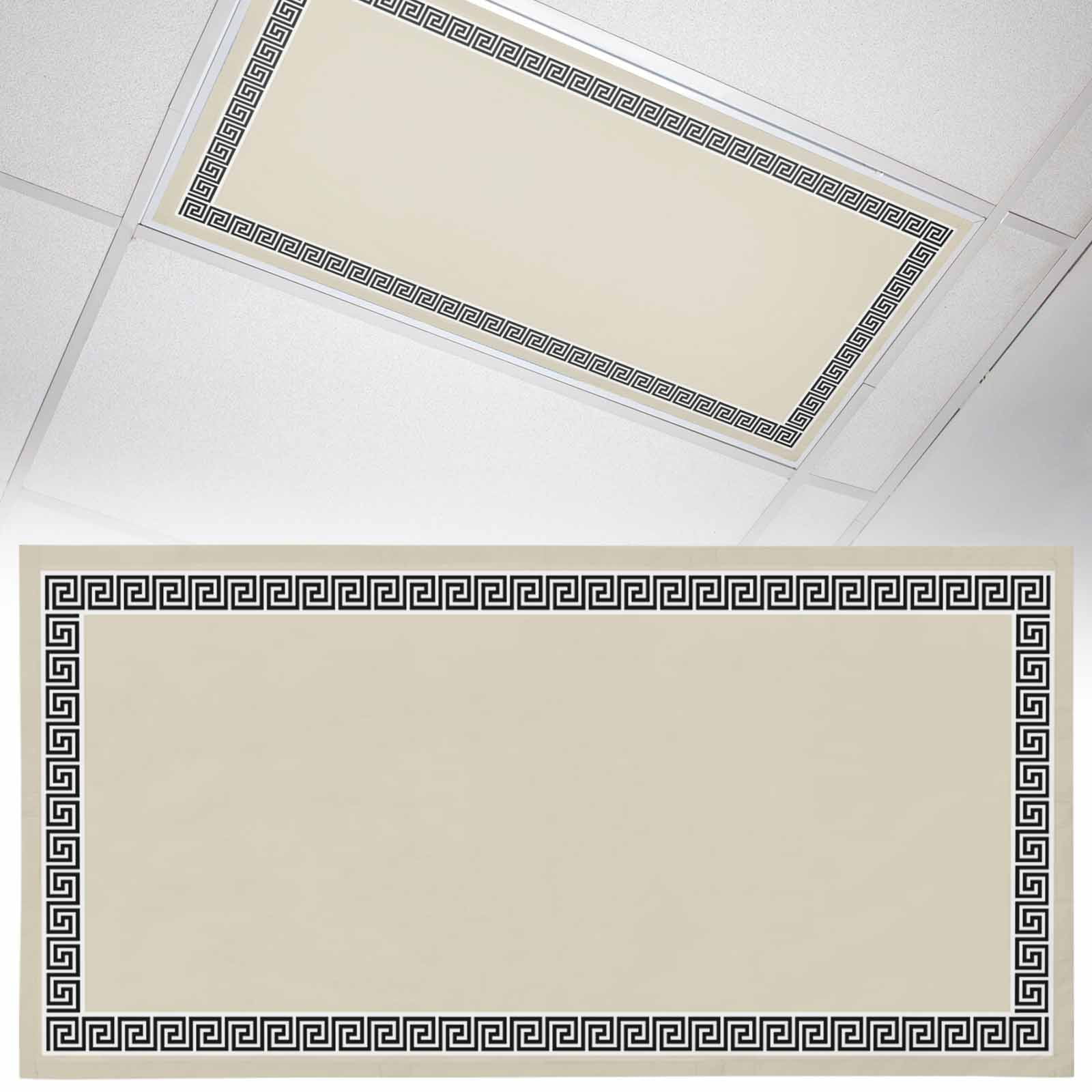 1 Pack Beige Fluorescent Light Covers for Ceiling Lights Greek Chinese ...