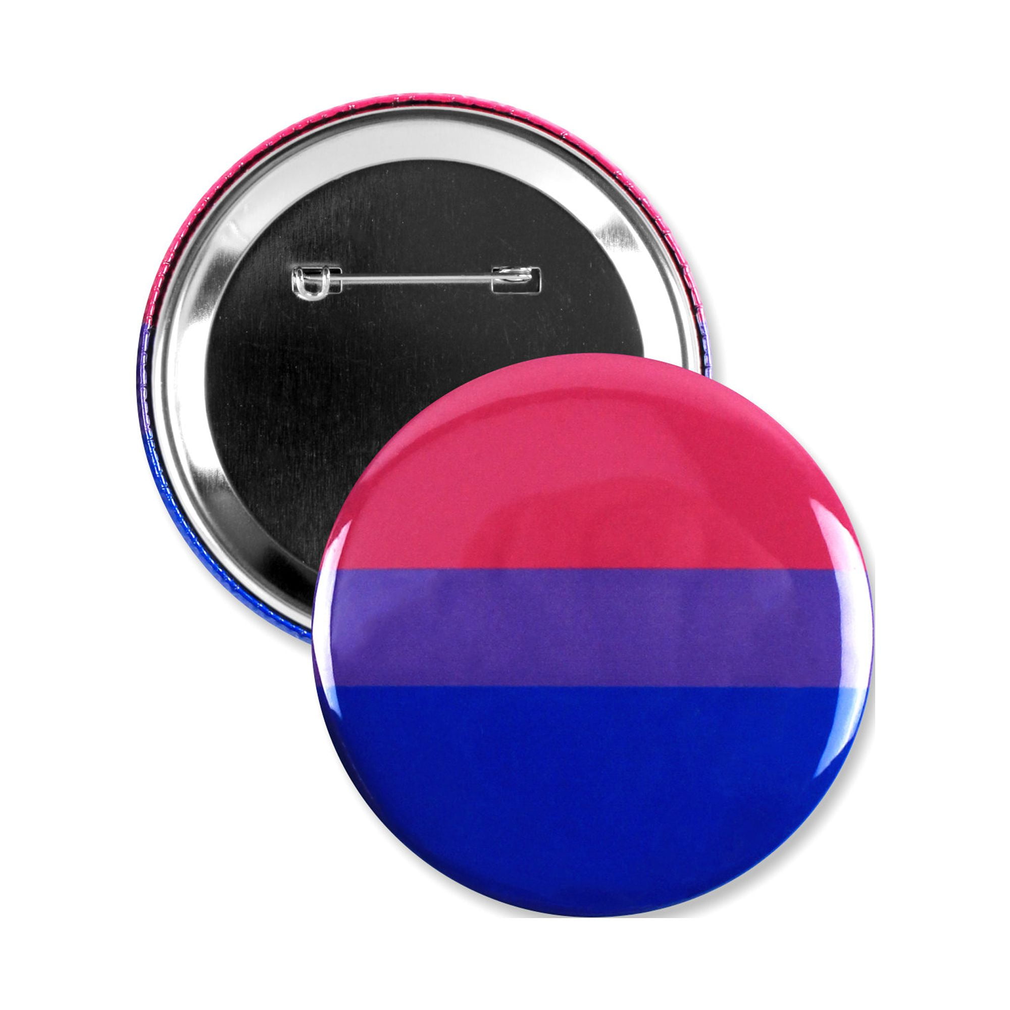 1 Pack - Bisexual LGBTQ+ Pride Flag Pinback Button - 3 Inch - Walmart.com