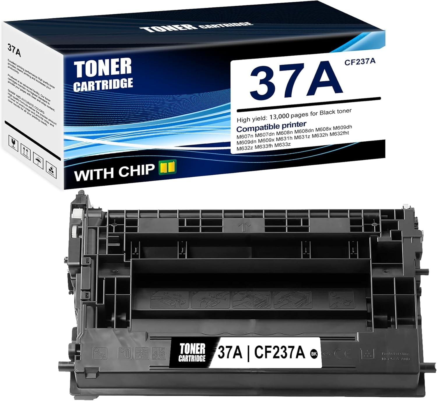 1-Pack Black 37A CF237A Toner Cartridge: Compatible 37A CF237A ...