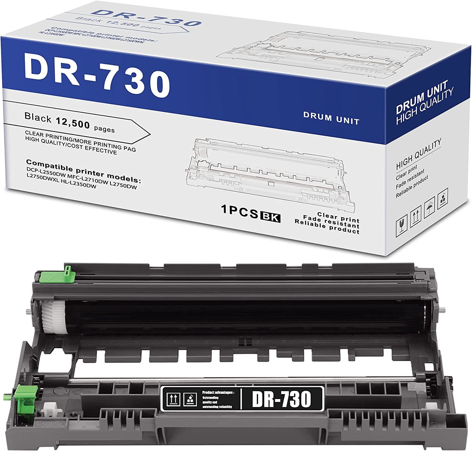 1 Pack Black Compatible DR730 DR-730 Drum Unit Compatible for Brother ...
