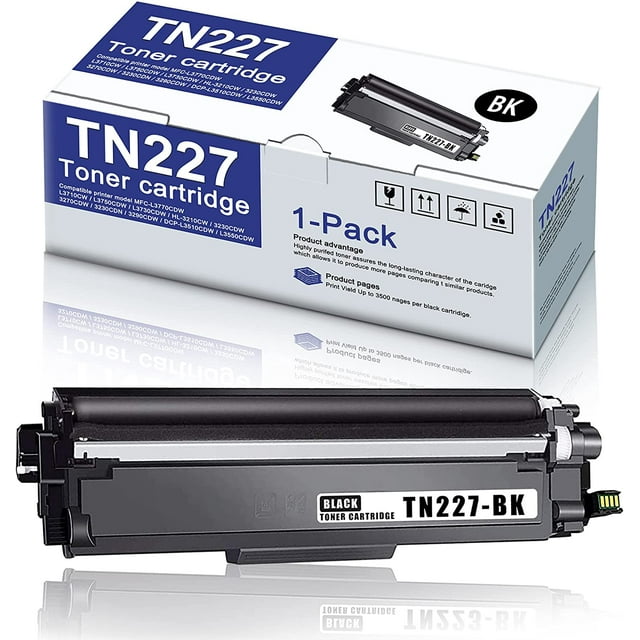 1-Pack Black Compatible TN227 TN-227 Toner Cartridge Replacement for ...