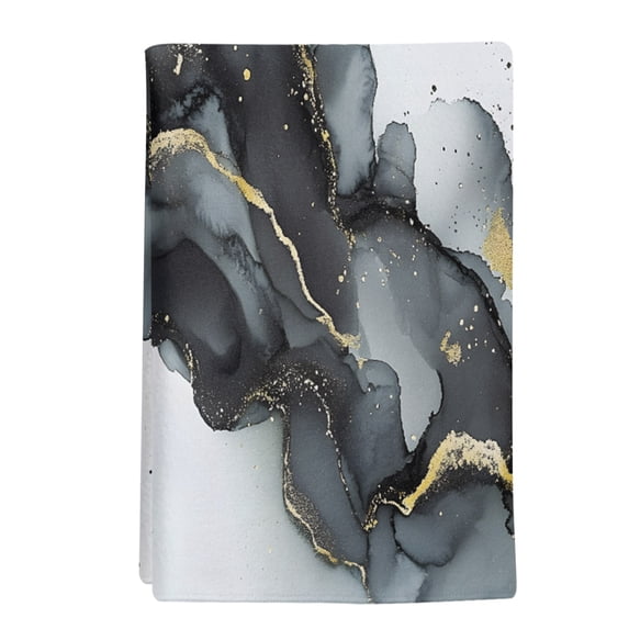 1 Pack Black Gold Gradient Kitchen Towels Abstract Marble Texture ...