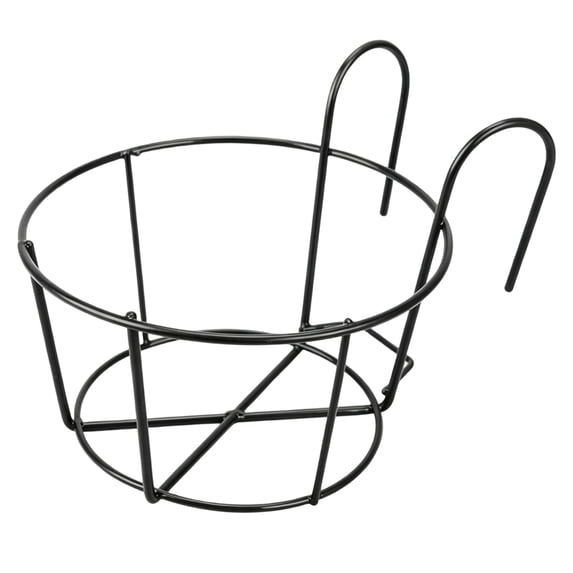 1 Pack Black Metal Hanging Railing Planter Sturdy Balcony Flower Pot ...