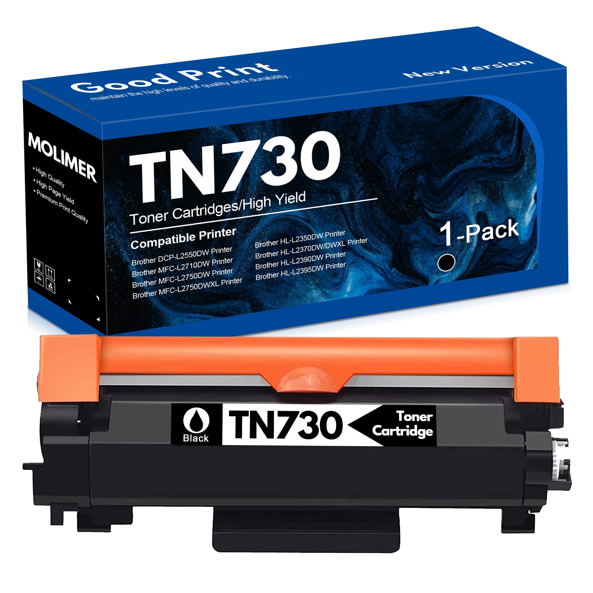 (1 Pack, Black) TN-730 TN 730 High Yield Toner Cartridge TN730 ...