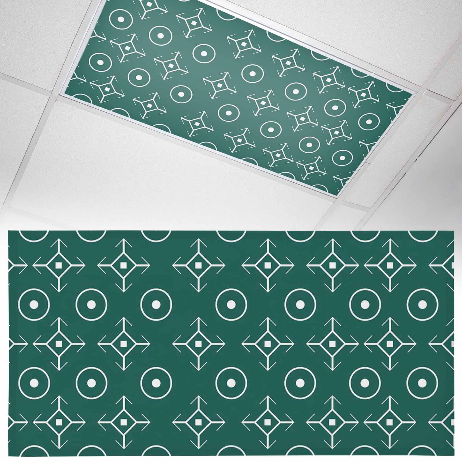 1 Pack Bohemia Fluorescent Light Covers for Ceiling Lights Abstract ...