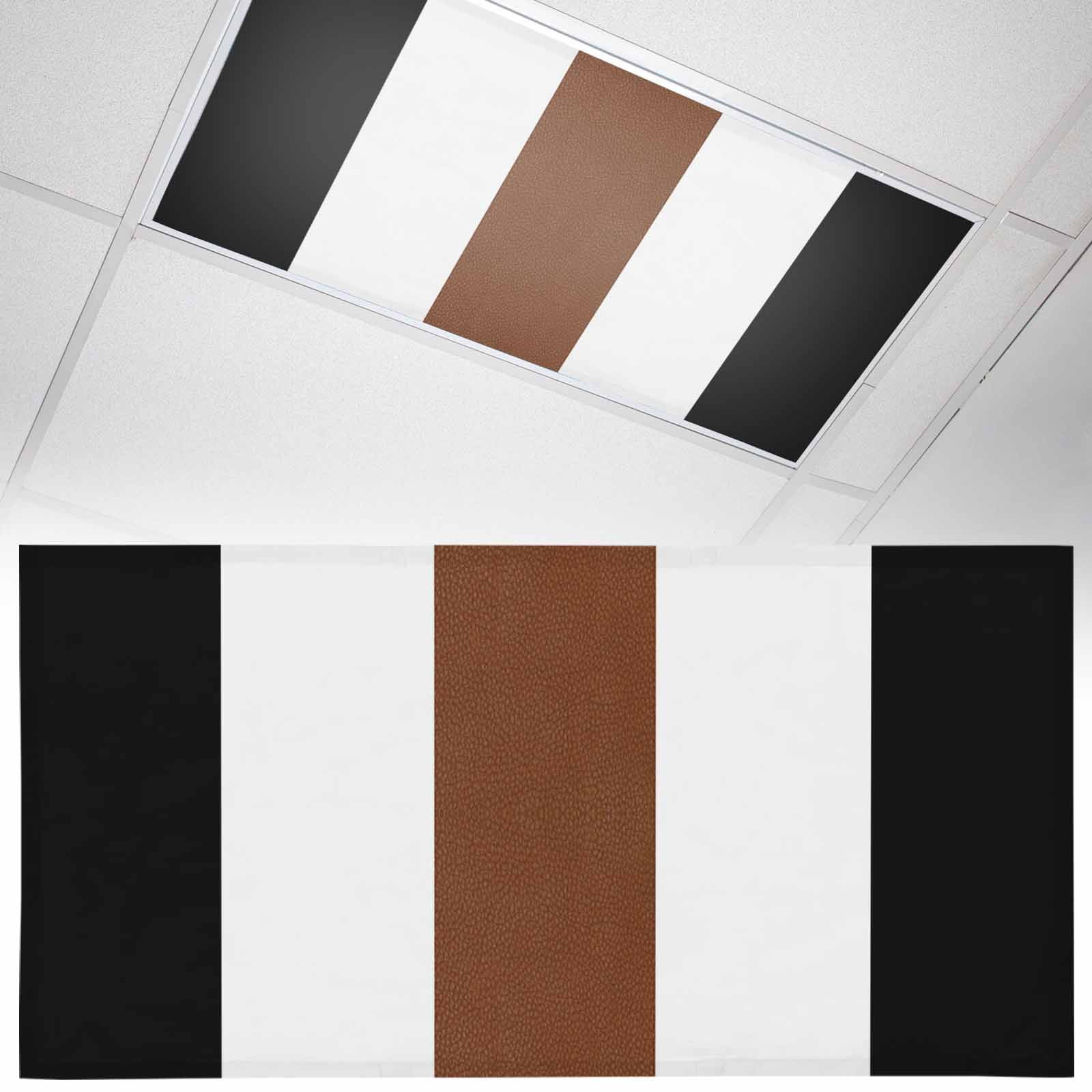 1 Pack Boho Black Fluorescent Light Covers for Ceiling Lights Brown and ...