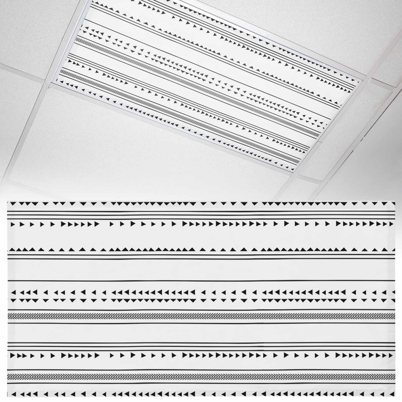 1 Pack Boho Triangle Fluorescent Light Covers for Ceiling Lights ...